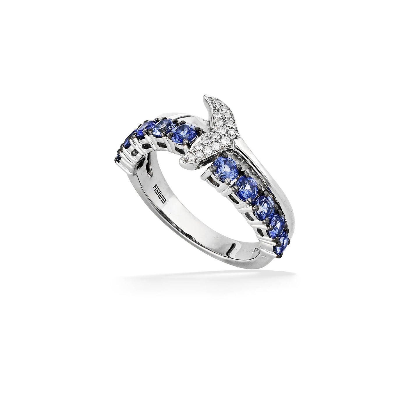 Effy Blue Sapphire and Diamond Whale Tail Ring – Na Hoku