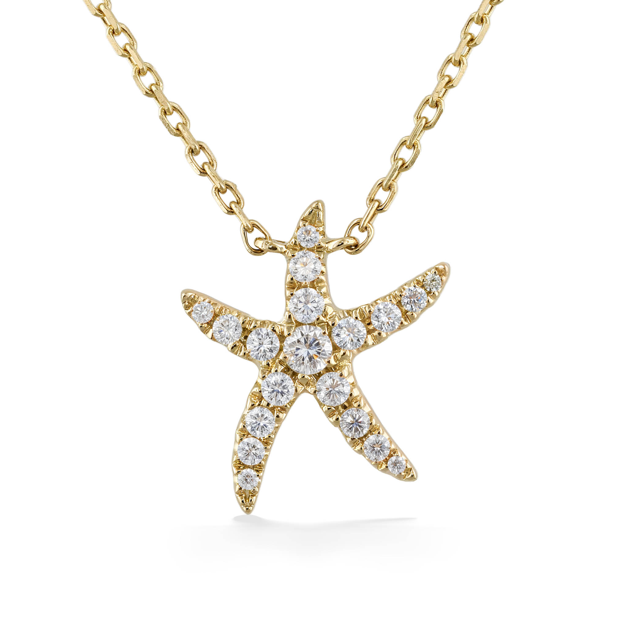 Effy Starfish Pendant – 14K Yellow Gold & Diamonds – Na Hoku